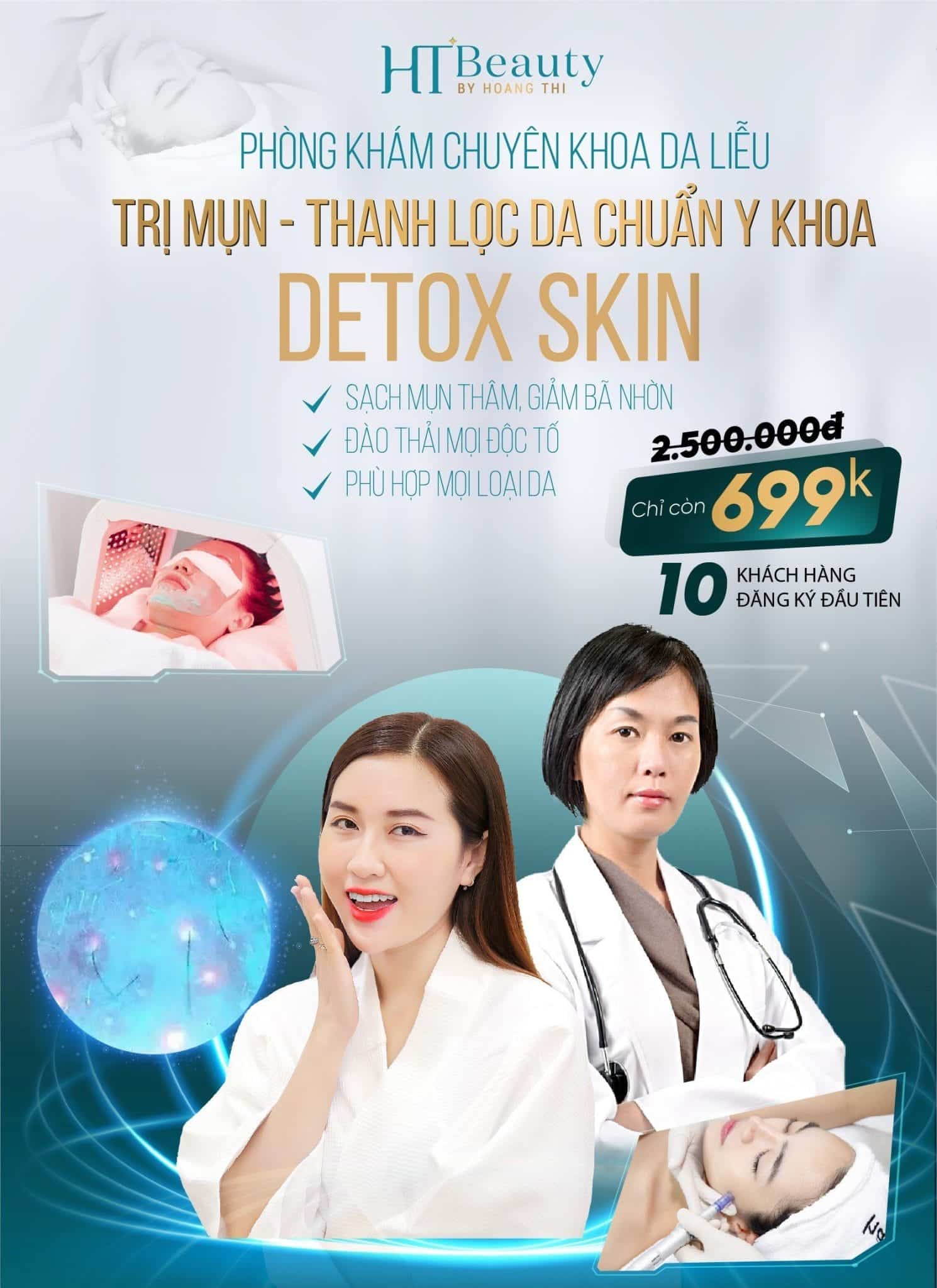 XỬ LÝ MỤN DETOX SKIN CHUẨN Y KHOA - HT Beauty